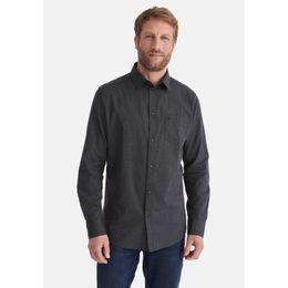 Langarmhemd Stooker Men "HUGH Hemd Langarm Regular Fit", Herren, Gr. L, US-Gr&ouml;&szlig;en, anthra structure, Stoff, 60% Baumwolle, 40% Polyester, regular fit, Hemden, Langarm Hemd Regular Fit f&uuml;r Herren