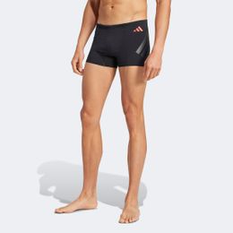 Badehose adidas Performance "RIPSTREAM BOXER", Damen, Gr. 6M, N-Gr, schwarz (schwarz, lucid rot), Obermaterial: 100% Polyester, Badehosen Badehose