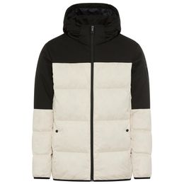 Daunenjacke BOSS Green, Herren, Gr. M, open wei&szlig;131, Web, Obermaterial: 100% Polyester. F&uuml;llung: 80% Entendaune, 20% Entenfeder, unifarben, regular fit h&uuml;ftlang, hoch geschlossener Ausschnitt, elastischer Bund, Jacken Daunenjacke, abnehmbare Kapuze, Regular Fit, warm wattiert