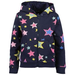 Sweatjacke Blue Seven, Jungen, Gr. 98, ultramarin, Sweatware, Obermaterial: 80% Baumwolle, 20% Polyester, normal, Rundhals, Sweatjacken Sweatjacke