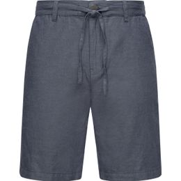 Shorts Ragwear "Harling", Herren, Gr. 31, Normalgrößen, blau (indigo), Material: 65% Baumwolle, 35% Leinen, bequem ca. Mitte Oberschenkel, Hosen Shorts, kurze Herren Hose mit Bindeband