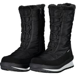 Winterboots CMP "HARMA WMN SNOW BOOT WP", Damen, Gr. 42, grau (nero), Leder, Textil, Schuhe Winterboots, Winterschuhe, Winterstiefel, Snowboots, wasserdicht
