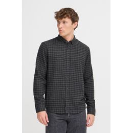 Langarmhemd Blend "BHBARNEY", Herren, Gr. L, US-Größen, iron gate, 75% Polyester, 25% Baumwolle, kariert, Basic, Basic normal, ohne Ausschnitt, mit Knopf, Hemden, Stilvolles Langarmhemd