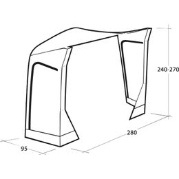 Outwell Connection Park Power Air 240 -270cm Anschlusshöhe 85 cm Tiefe - Reisemobil- & Busvorzelte