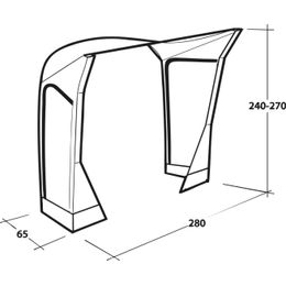 Outwell Connection Cross Power Air Zeltverbinder mittelgroß / hoch 65 cm Tiefe - Reisemobil- & Busvorzelte