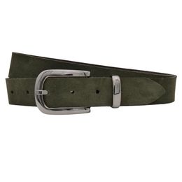 Lederg&uuml;rtel AnnaMatoni "AnnaMatoni Damen Lederg&uuml;rtel in hochwertigem Velour Leder 3cm", Damen, Gr. TW110 - 125cm Gesamtl&auml;nge, olive 560, 100% Leder, G&uuml;rtel Lederg&uuml;rtel