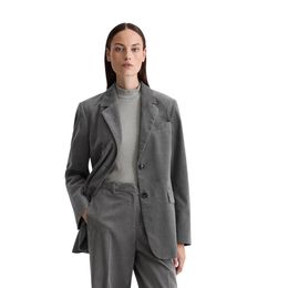 Marc O'Polo Longblazer MARC O'POLO "aus Organic-Cotton-Lyocell-Stretch", Damen, Gr. 34, castlerock, Obermaterial: 64% Baumwolle, 35% Lyocell, 1% Elasthan; Futter: 100% Viskose, unifarben, slim fit normal, Manschette, Blazer Longblazer