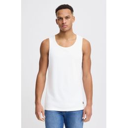 Tanktop Blend "BHMBHOLE", Herren, Gr. XXL, weiß (weiß, weiß), Web, 50% Baumwolle, 50% Polyester, unifarben, Basic, normal normal, Rundhals, Rippbündchen, Tops Tanktop, Bequemes Tanktop im Pack