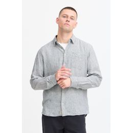 Langarmhemd Blend "BHBobby Shirt stripe", Herren, Gr. L, US-Gr&ouml;&szlig;en, marineblaus, 55% Leinen, 45% Viskose, regular fit, ohne Ausschnitt, 1-Knopf-Manschette, Hemden, Stilvolles Langarmhemd aus Leinenmix