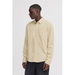 Langarmhemd Blend "BHBOBBY Shirt", Herren, Gr. 3XL, US-Gr&ouml;&szlig;en, bleached sand, 55% Leinen, 45% Viskose, unifarben, Basic, regular fit normal, ohne Ausschnitt, 1-Knopf-Manschette, Hemden, L&auml;ssiges Langarmhemd mit Brusttasche