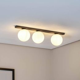 EMIBIG LIGHTING Deckenlampe Fit, schwarz/opal, dreiflammig