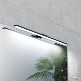 MCJ LED-Spiegelleuchte Triga IP44 schwarz 60cm, 3.000K