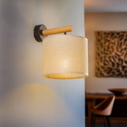 TK Lighting Wandleuchte Deva Nature, Textil, Holz