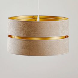 Duolla H&auml;ngeleuchte Duo, beige/gold, &Oslash;40cm, 1-flammig