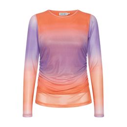 Ichi Shirt 'ISTA' Damen Gr&ouml;&szlig;e S dunkellila / orange
