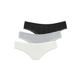 VIVANCE BY LASCANA Brasilslip mehrfarbig Gr. 44/46 f&uuml;r Damen. Mit Schleife, Spitze. K&ouml;rpernah. Nachhaltig.