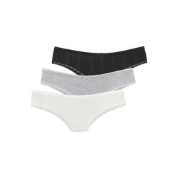 VIVANCE BY LASCANA Brasilslip mehrfarbig Gr. 48/50 f&uuml;r Damen. Mit Schleife, Spitze. K&ouml;rpernah. Nachhaltig.