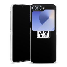 DeinDesign Galaxy Z Flip 6 Handy Hard Case Schutzh&uuml;lle transparent Smartphone Handy H&uuml;lle Tsv 1860 M&uuml;nchen Official Licensed Product Sechzger Hard Case