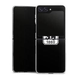 DeinDesign Galaxy Z Flip 5 Handy Hard Case Schutzh&uuml;lle transparent Smartphone Handy H&uuml;lle Tsv 1860 M&uuml;nchen Official Licensed Product Sechzger Hard Case