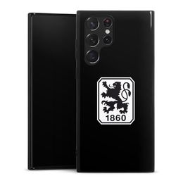 DeinDesign Galaxy S22 Ultra Handy Silikon H&uuml;lle Case schwarz Handyh&uuml;lle Sechzger Official Licensed Product Tsv 1860 M&uuml;nchen