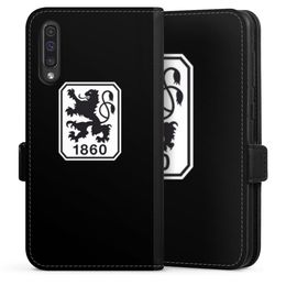 DeinDesign Galaxy A50 Handy Klapph&uuml;lle Handyh&uuml;lle aus Kunst Leder schwarz Flip Case Sechzger Official Licensed Product Tsv 1860 M&uuml;nchen Sideflip mit Lasche