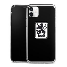 DeinDesign iPhone 11 Handy Slim Case Silikon Handyh&uuml;lle transparent H&uuml;lle extra d&uuml;nn Tsv 1860 M&uuml;nchen Official Licensed Product Sechzger Silikon Slim Case