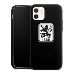 DeinDesign iPhone 12 Handy Premium Silikon H&uuml;lle Handyh&uuml;lle schwarz Case Sechzger Official Licensed Product Tsv 1860 M&uuml;nchen Silikon Premium Case
