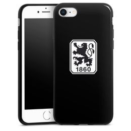 DeinDesign iPhone SE (2020) Handy Slim Case extra d&uuml;nn Silikon Handyh&uuml;lle schwarz H&uuml;lle Tsv 1860 M&uuml;nchen Official Licensed Product Sechzger Silikon Slim Case