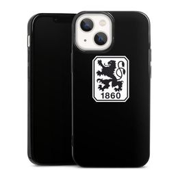 DeinDesign iPhone 13 Mini Handy Slim Case extra d&uuml;nn Silikon Handyh&uuml;lle schwarz H&uuml;lle Sechzger Official Licensed Product Tsv 1860 M&uuml;nchen Silikon Slim Case