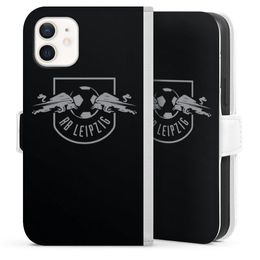 DeinDesign iPhone 12 mini Handy Klapph&uuml;lle Handyh&uuml;lle aus Kunst Leder wei&szlig; Flip Case Official Licensed Product Logo Rb Leipzig Sideflip mit Lasche