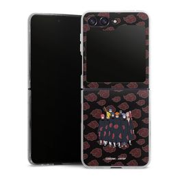 DeinDesign Galaxy Z Flip 5 Handy Hard Case Schutzh&uuml;lle transparent Smartphone Handy H&uuml;lle Official Licensed Product Akatsuki Naruto Shippuden Hard Case