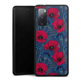 DeinDesign Galaxy S20 FE 5G Handy Silikon H&uuml;lle Case schwarz Handyh&uuml;lle Poppy Painting Flower