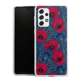 DeinDesign Galaxy A33 5G Handy Silikon H&uuml;lle Case transparent Handyh&uuml;lle Poppy Painting Flower Silikon Case
