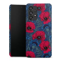 DeinDesign Galaxy A53 5G Handy Premium Case Smartphone Handyh&uuml;lle Schutzh&uuml;lle matt Poppy Painting Flower Premium Case