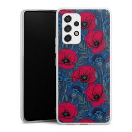 DeinDesign Galaxy A53 5G Handy Silikon H&uuml;lle Case transparent Handyh&uuml;lle Poppy Painting Flower Silikon Case