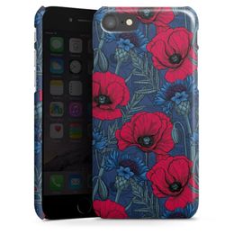 DeinDesign iPhone SE (2022) Handy Premium Case Smartphone Handyh&uuml;lle Schutzh&uuml;lle gl&auml;nzend Poppy Flower Painting Premium Case