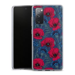 DeinDesign Galaxy S20 FE Handy Silikon H&uuml;lle Case transparent Handyh&uuml;lle Poppy Painting Flower Silikon Case