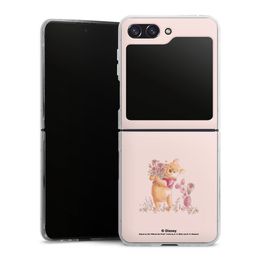 DeinDesign Galaxy Z Flip 5 Handy Hard Case Schutzh&uuml;lle transparent Smartphone Handy H&uuml;lle Winnie The Pooh Piglet Official Licensed Product Disney Hard Case