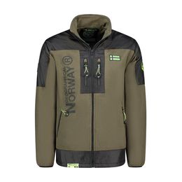 Geographical Norway Fleecejacke "Tulene" in Khaki - 69% | Gr&ouml;&szlig;e XXL | Herren-pullover-sport