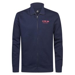 PETROL INDUSTRIES Sweatjacke in Dunkelblau - 48% | Größe L | Herren-sweatshirts-jacken