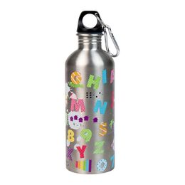 K&ouml;nitz K&ouml;nitz Trinkflasche "ABC" in Silber/ Bunt - 600 ml - 24% | Damen-outdoor-ausruestung