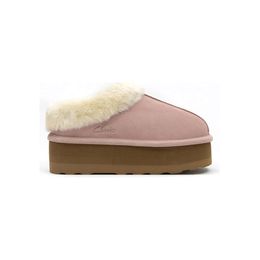 Clarks Leder-Hausschuhe in Rosa - 42% | Größe 38 | Damen-pantoletten
