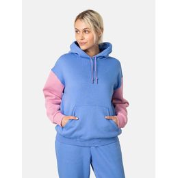 KARI TRAA Hoodie "Anelie" in Blau/ Rosa - 55% | Gr&ouml;&szlig;e L | Damen-sweatshirts-jacken