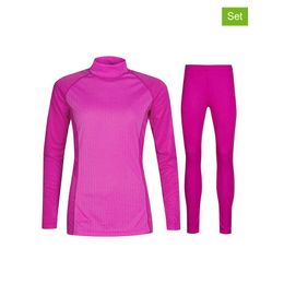 HALTI 2tlg. Set: Funktionsw&auml;sche "Avion" in Pink - 38% | Gr&ouml;&szlig;e 40 | Damen-sportunterwaesche