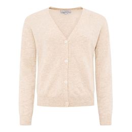 Zwillingsherz Kaschmir-Cardigan in Beige - 78% | Gr&ouml;&szlig;e XL | Damen-pullover-cardigans