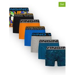 Vingino 7er-Set: Boxershorts in Blau/ Grau/ Schwarz - 36% | Größe 134/140 | Kinder-waesche