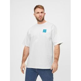 Derbe Shirt in Wei&szlig;/ Hellblau - 49% | Gr&ouml;&szlig;e XL | Herren-plussize