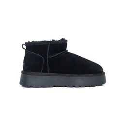 NICEBAY Leder-Winterboots "Mina" in Schwarz - 70% | Gr&ouml;&szlig;e 37 | Damen-stiefel