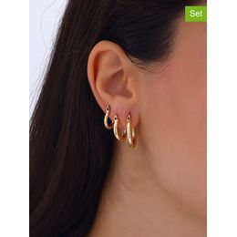 Nakkash 3er-Set: Vergold. Creolen - 61% | Schmuck