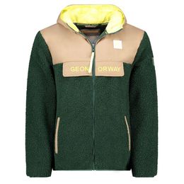 Geographical Norway Fleecejacke "Teclass" in Dunkelgr&uuml;n/ Beige - 70% | Gr&ouml;&szlig;e L | Herren-pullover-sport